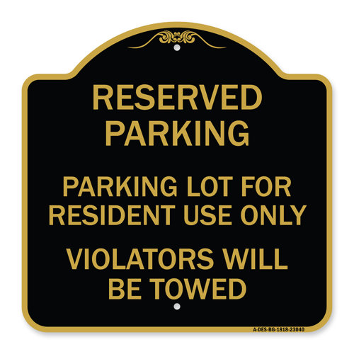 Signmission Designer Series Sign - Reserved Parking Sign Reserved ...