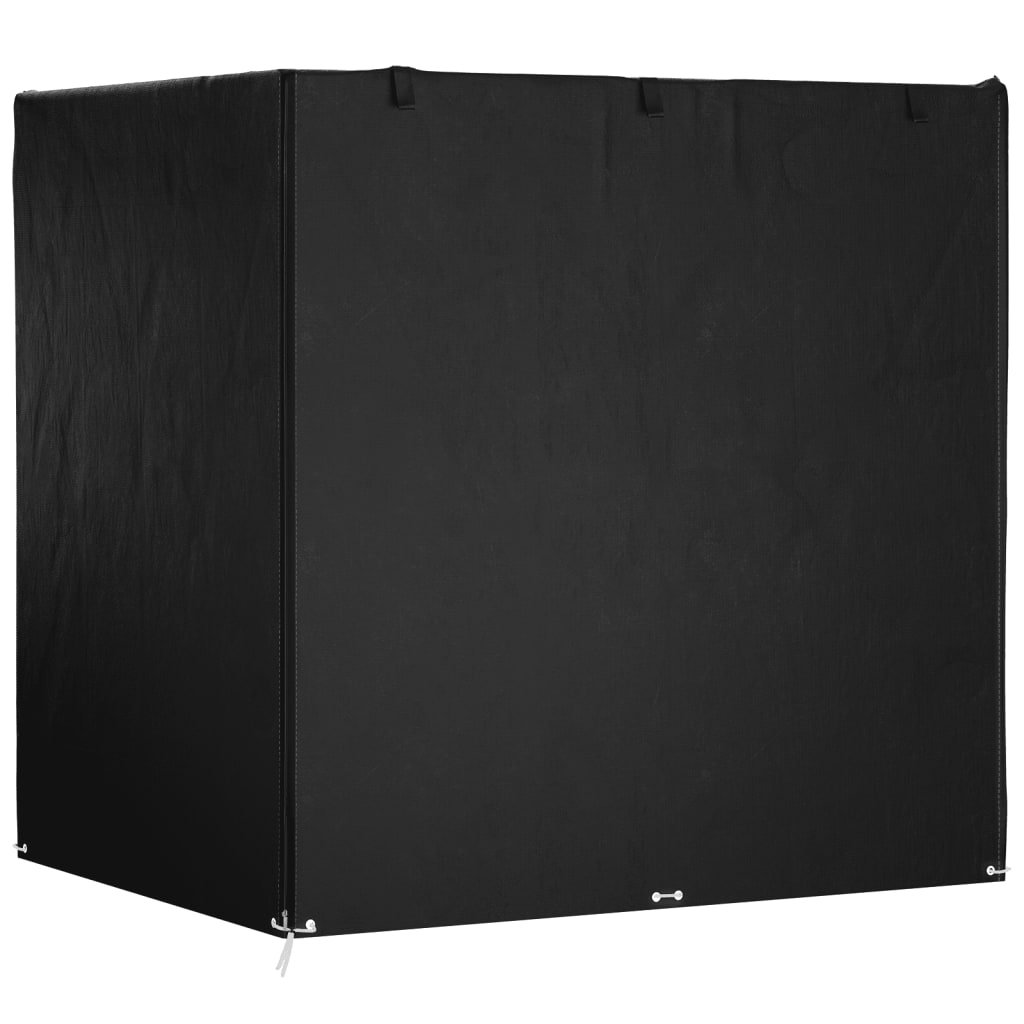 vidaXL Swing Bench Cover Black Polyethylene, Aluminum | Wayfair