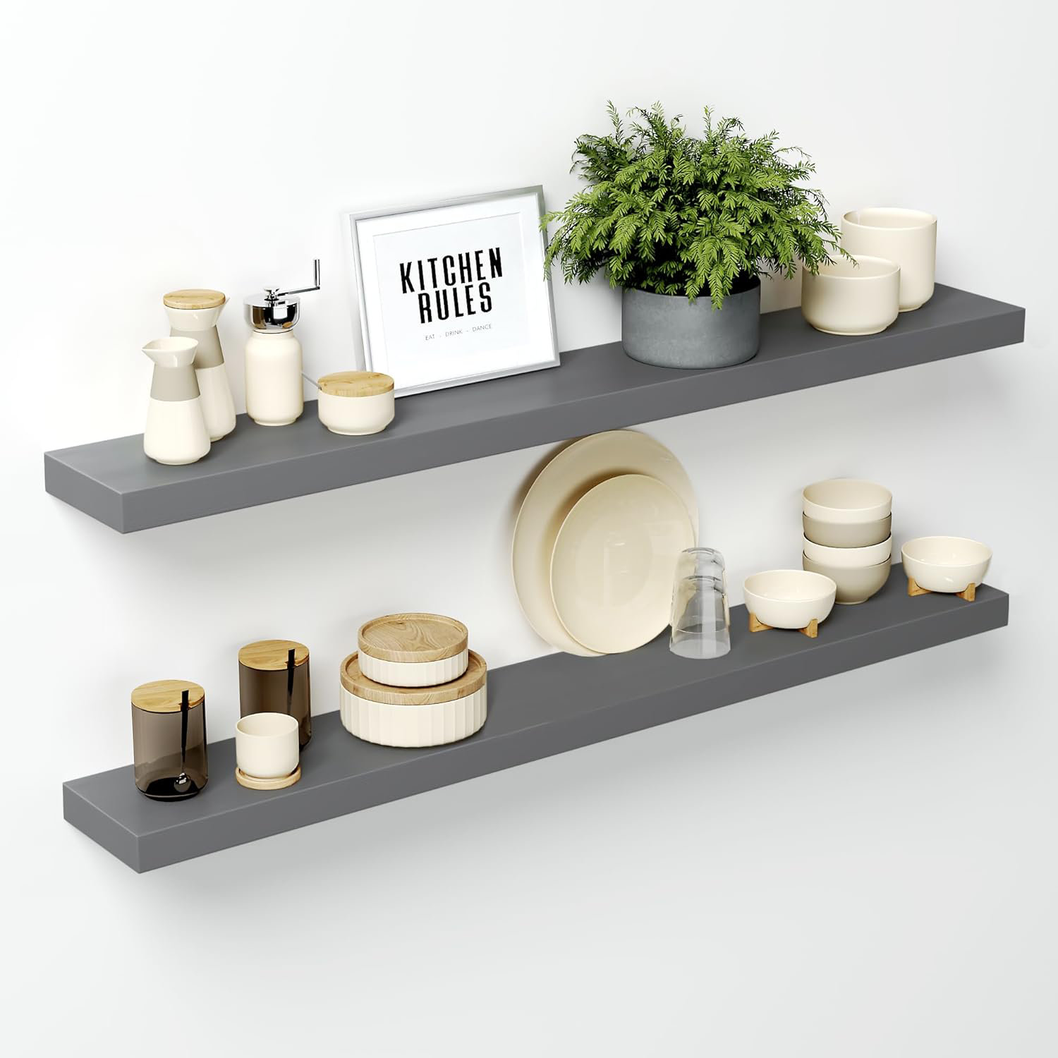 Latitude Run® Floating Shelves For Wall, Premium Solid Wood Shelves ...