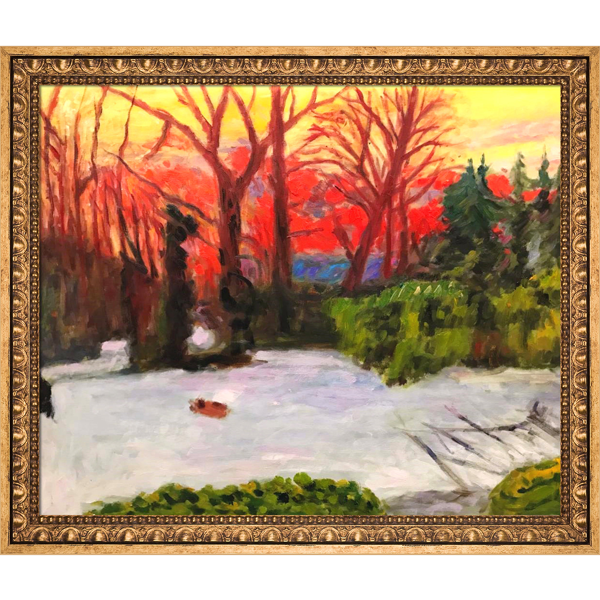 Vault W Artwork The Garden in the Snow Sunset by Pierre Bonnard Picture ...