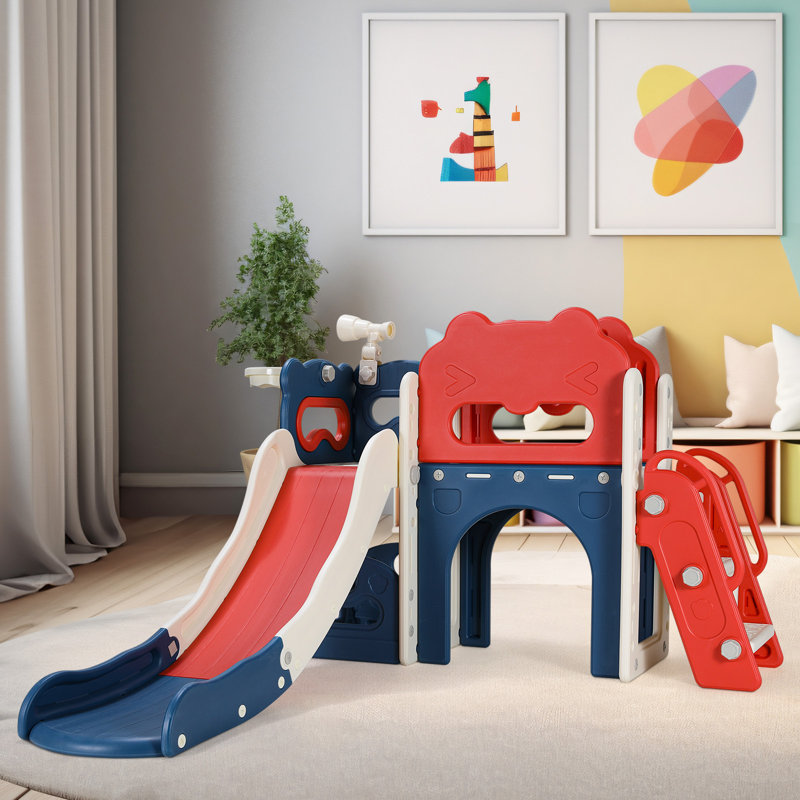 Pirecart 8 in 1 Large Toddler Slide w/Long Slope, Enclosed Steps ...