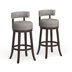 Andover Mills™ Norden Swivel Upholstered Counter Stool with Solid Wood ...