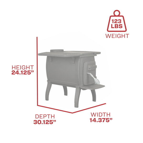 United States Stove Company Us Stove 900 Sq Ft Cast Iron Wood Stove ...