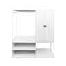 Latitude Run® Garde-robe, armoire blanche avec tablettes, armoire haute ...