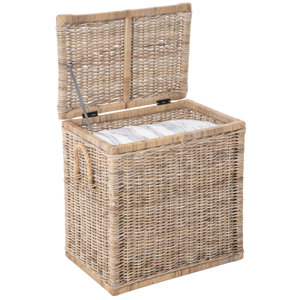 Birch Lane™ Yula Rattan Decorative Storage Trunk with Lid, Tall Size ...