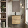Latitude Run Bethene 600mm Ostippo Oak Wall Hung Vanity Unit With Lira ...