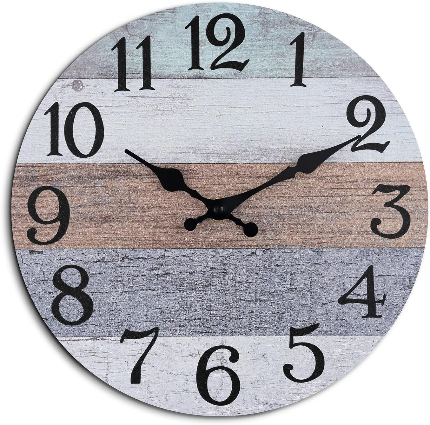 Beachcrest Home™ Wall Clock Silent Non Ticking, Country Style Wall ...