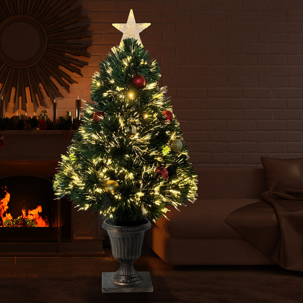 The Holiday Aisle® 3 Ft Lighted Artificial Christmas Tree | Wayfair