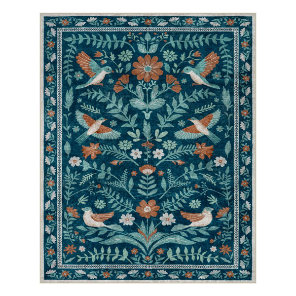 Red Barrel Studio® Boho Washable Area Rugs for Bedroom Non-Slip Vintage ...