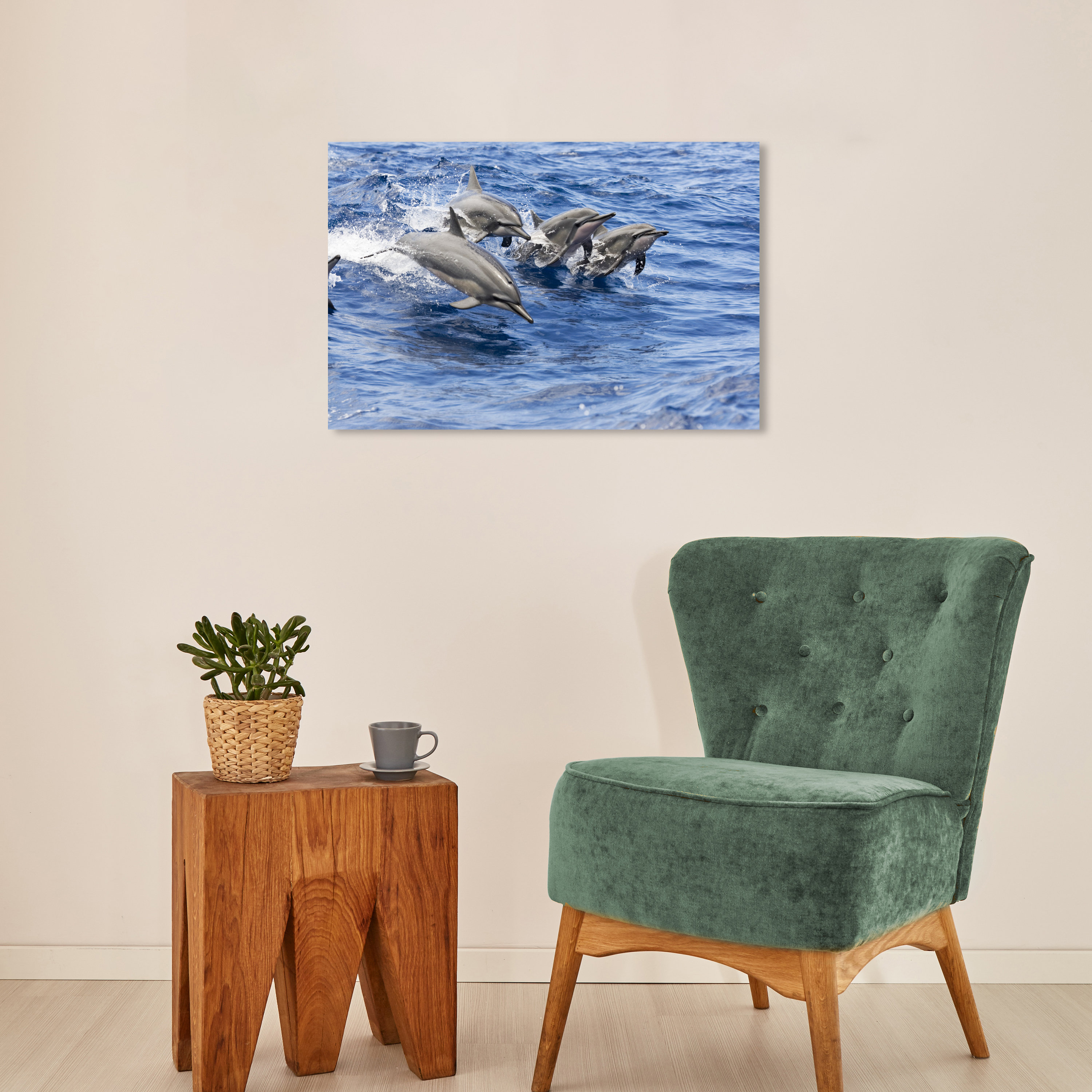 Highland Dunes David Fleetham - Spinner Dolphins IV On Canvas by ...