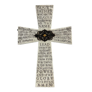 Trinx Matthew 6:9 Vintage Rustic Bible Scripture & Intricate Scrolls ...