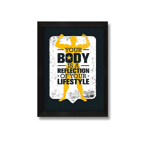 Happy Larry Your Body Is a Reflection - Picture Frame Typography on ...
