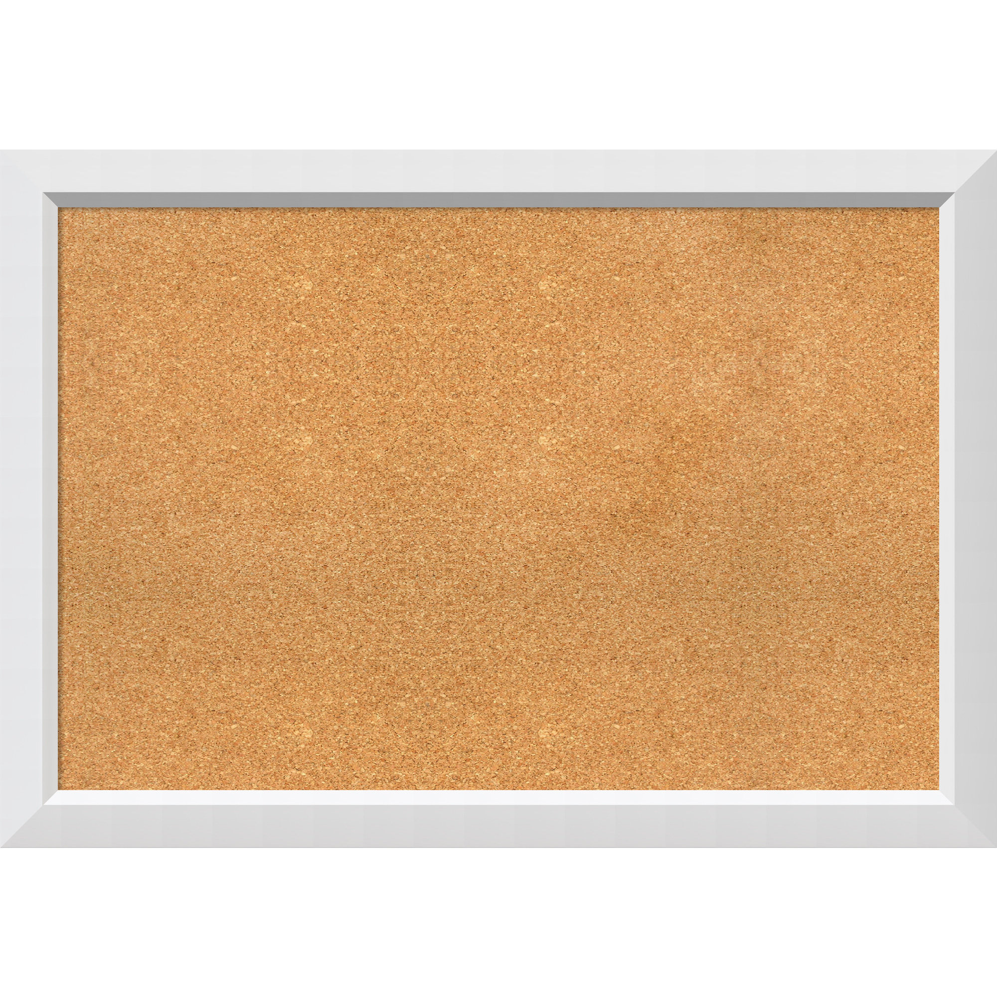 Red Barrel Studio® Blanco White Framed Cork Wall Mounted Bulletin Board ...