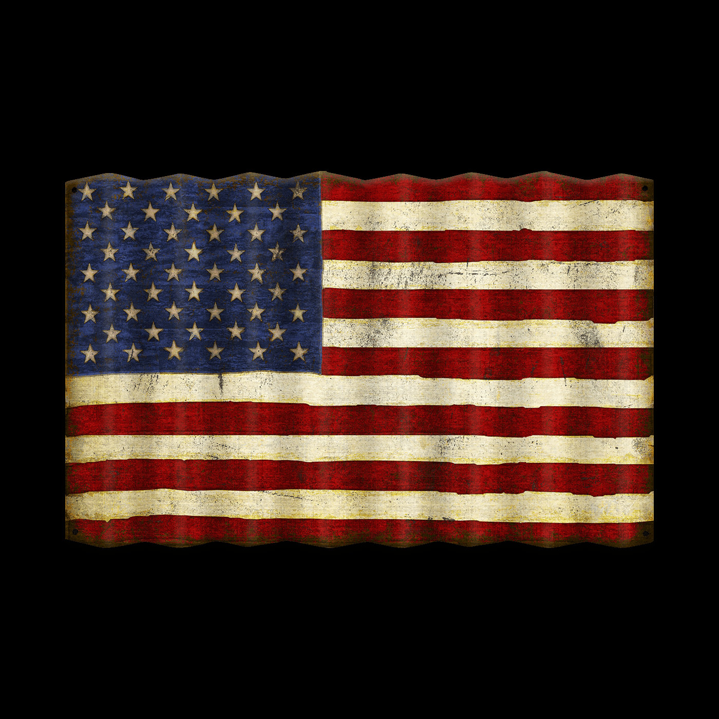 Trinx Retro USA Flag: Distressed Aluminum State Flag Wall Décor | Wayfair