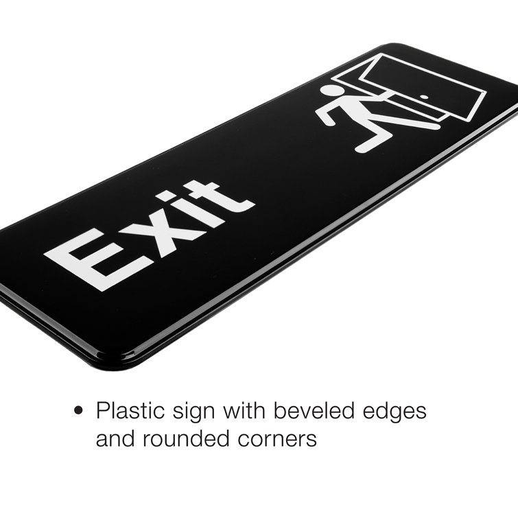 Excello Global Products Exit Sign: Easy To Mount With Symbols 9"X3 ...