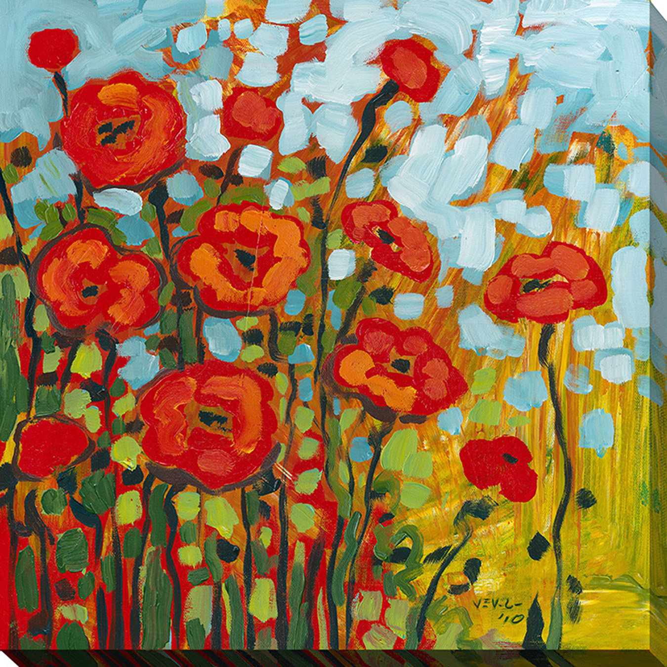 Picture Perfect International "Poppies I" by Jennifer Lommers Painting ...