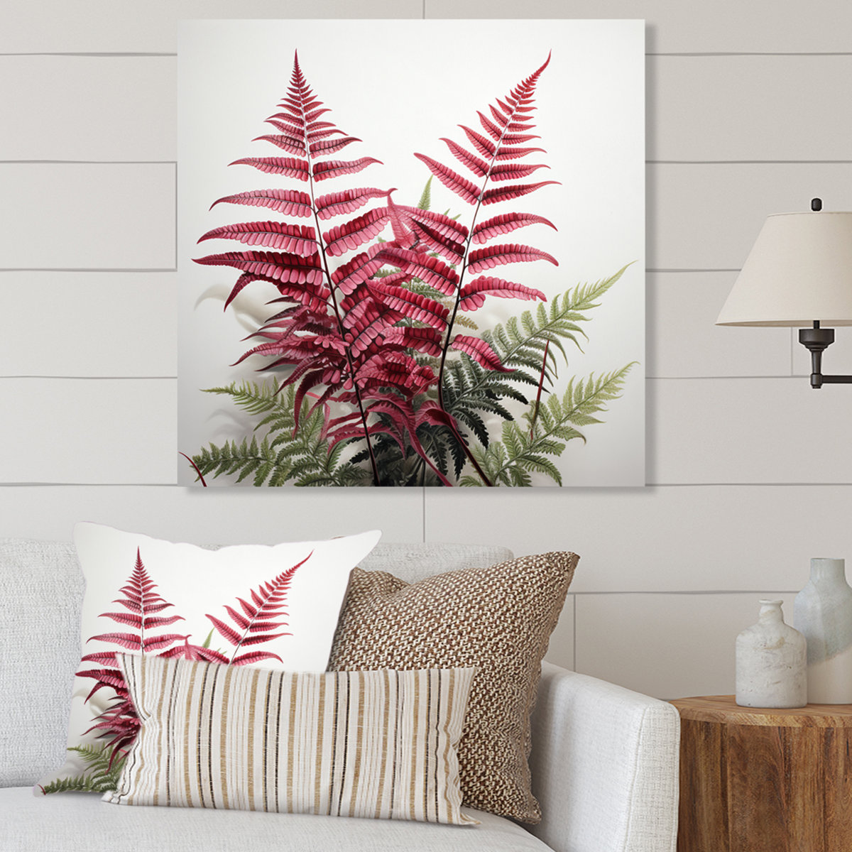 Gracie Oaks Ferns Ruby Essence I - Floral Metal Wall Decor - Wayfair Canada