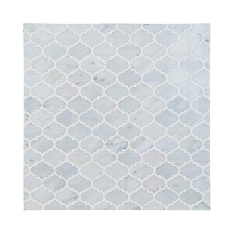 Tile & Top 12" x 12" Marble Arabesque Mosaic Wall & Floor Tile ...