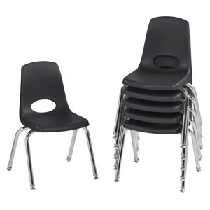 Factory Direct Partners Stackable Swivel Glide Classroom Chair ...