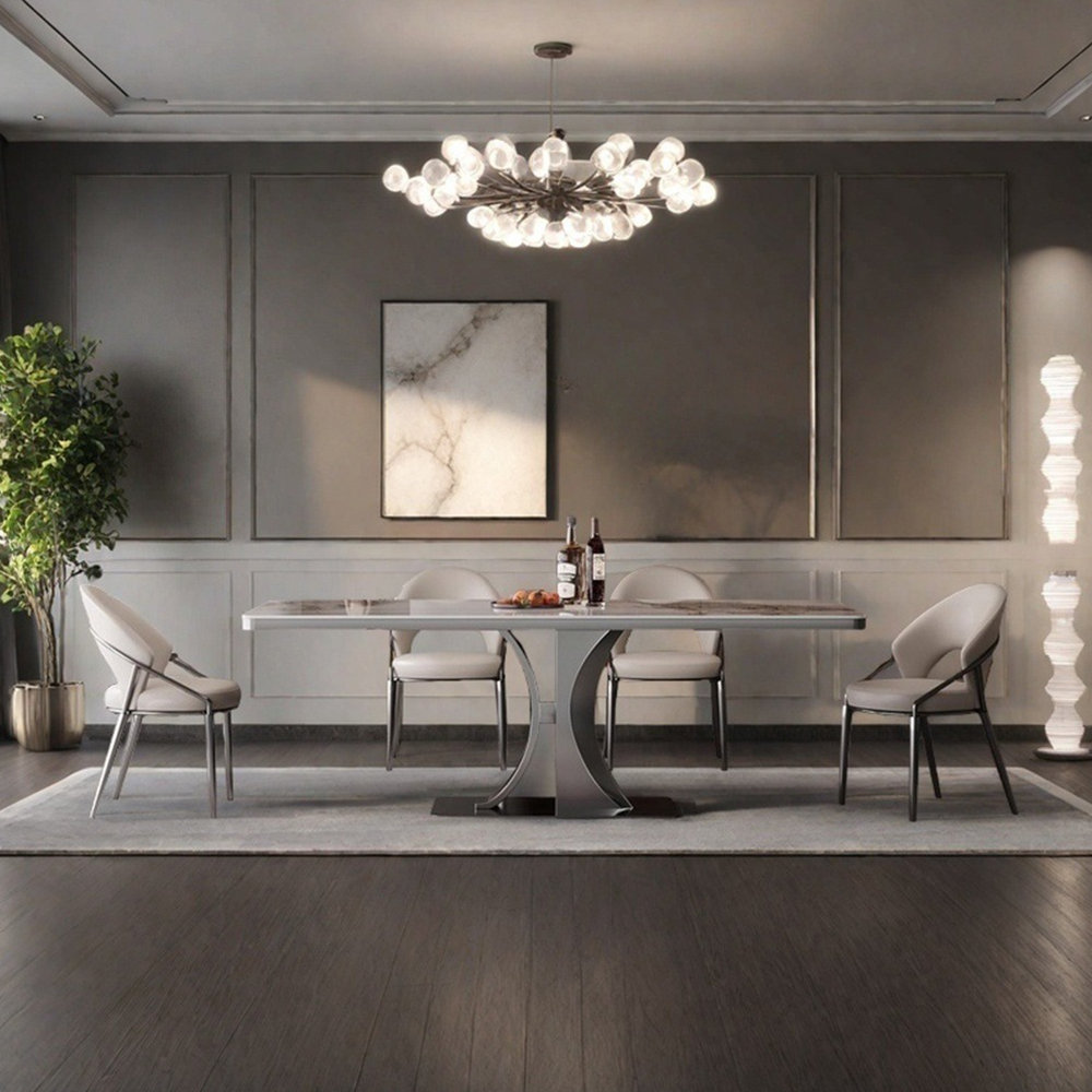 Elamer Light luxury modern simple dining table set - Wayfair Canada