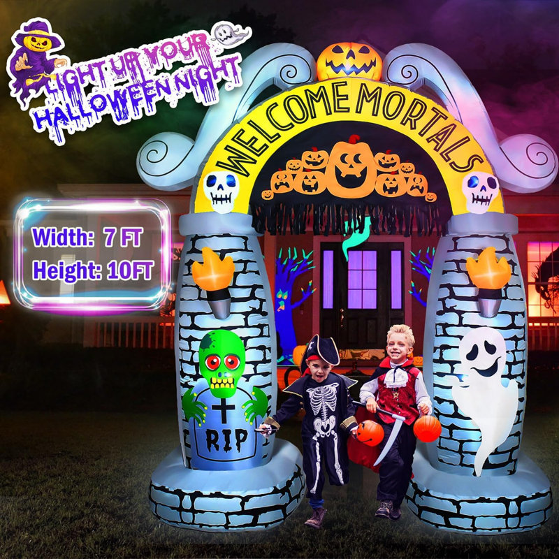 The Holiday Aisle® Jannetta Spooky Halloween Tree Inflatable | Wayfair