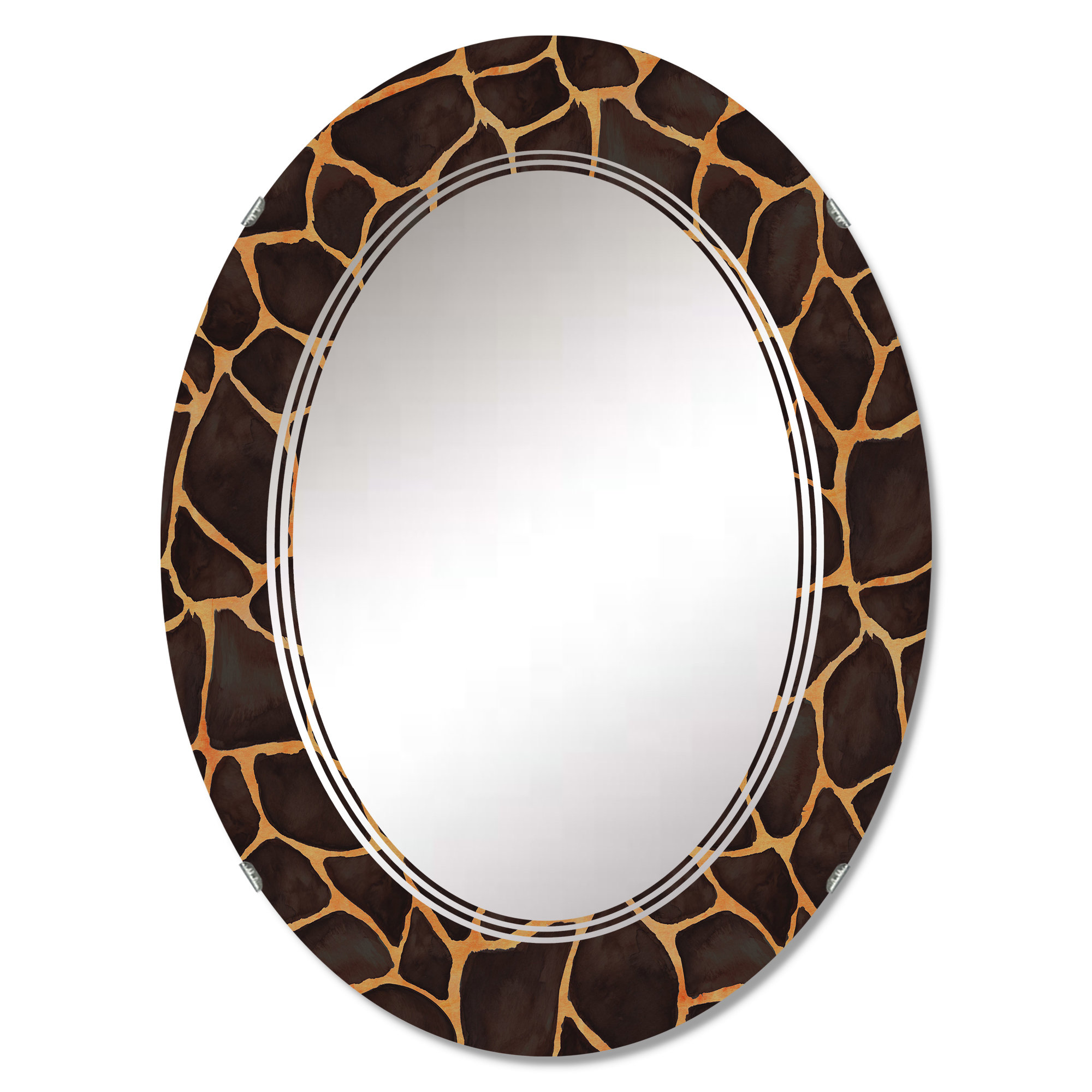East Urban Home Rabbia Giraffe Skin II - Animals Wall Mirror | Wayfair