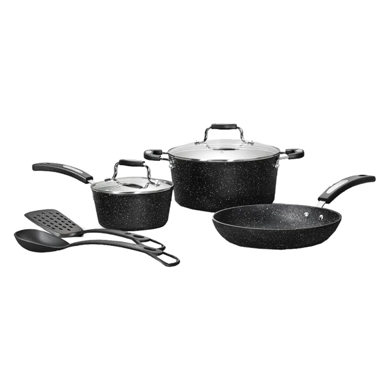 THE ROCK by Starfrit 7-Piece Cookware Set with Bakelite Handles | Wayfair