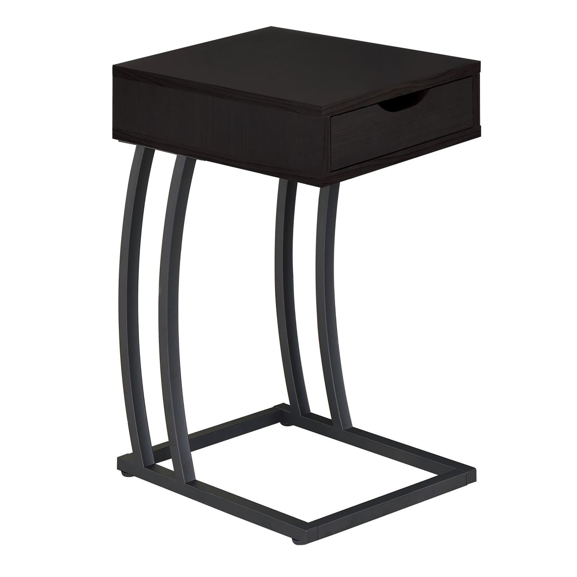 Latitude Run® End Table, Cappuccino And Gunmetal Hi-Tech Accent Table ...
