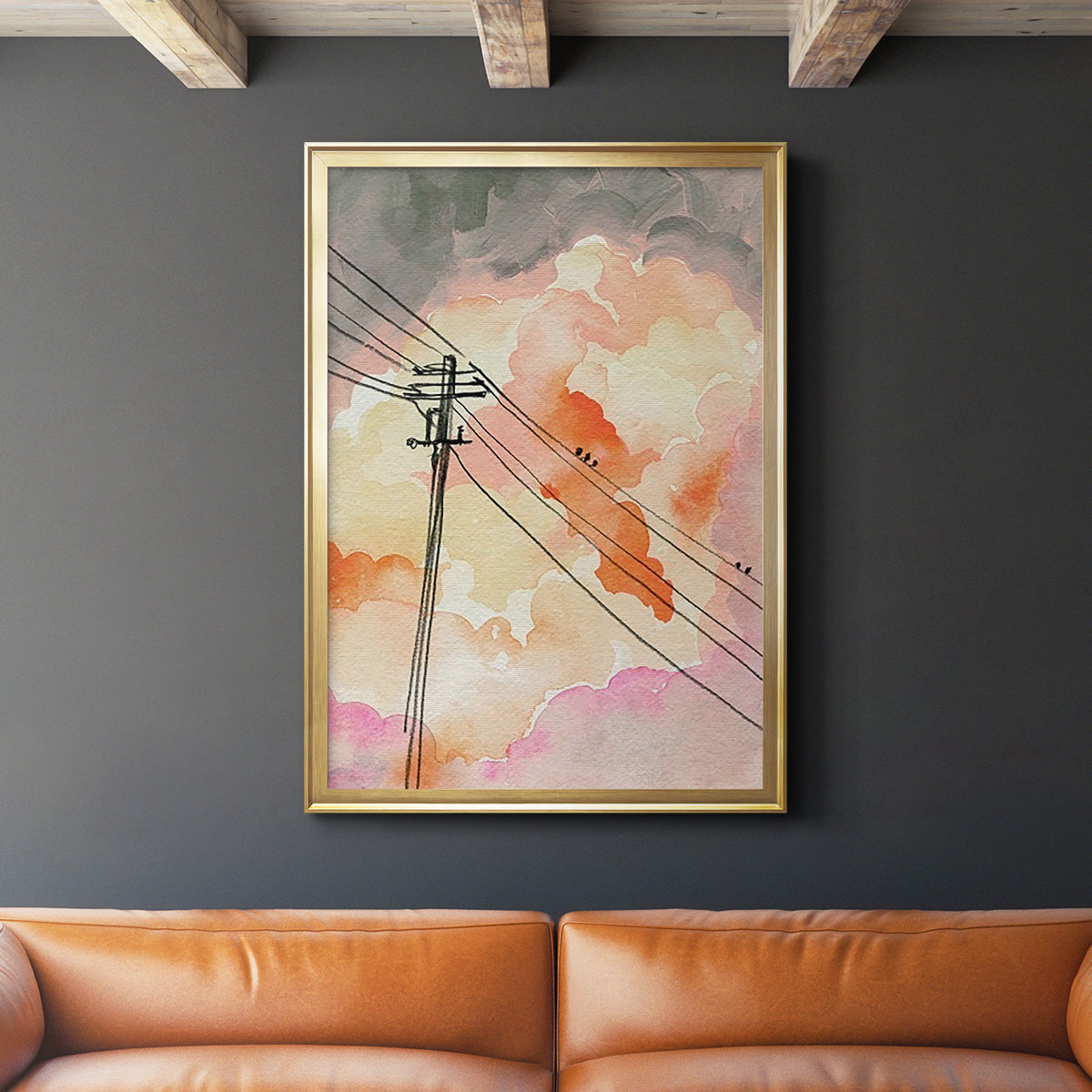 Red Barrel Studio® Cloudy Communication II Premium Framed Print - Ready ...