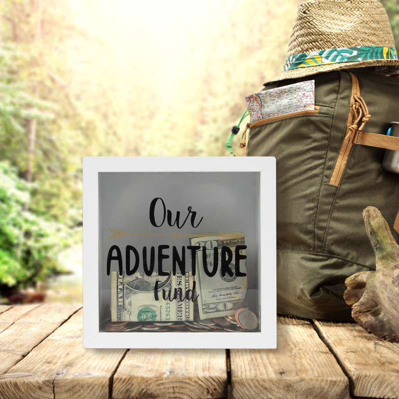Trinx Toulouse Our Adventure Fund Shadow Box Piggy Bank | Wayfair