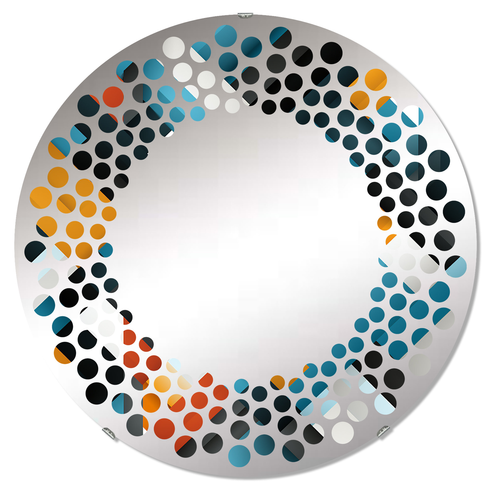 Design Art Blue Industrial Geometry Lines Melody - Polka Dot Wall ...