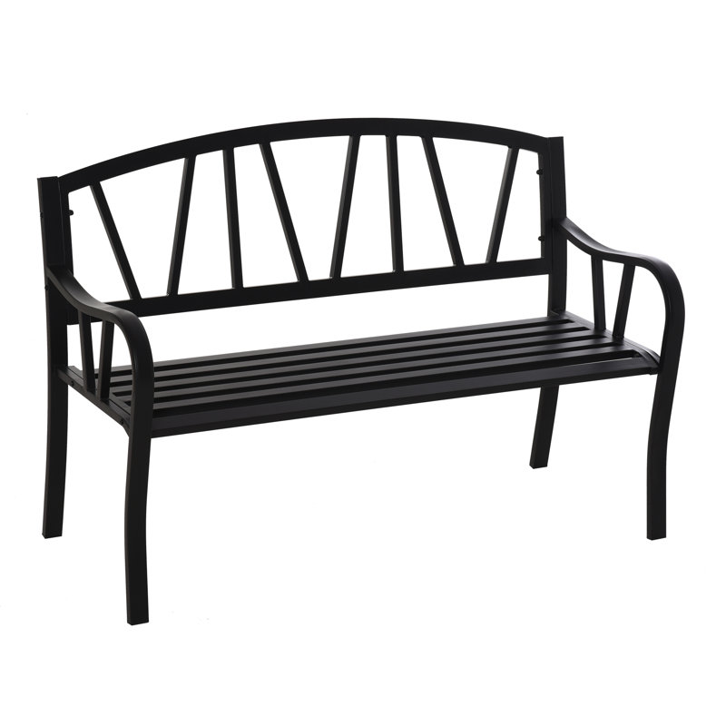 Red Barrel Studio® Jaciyah Metal Outdoor Bench & Reviews | Wayfair