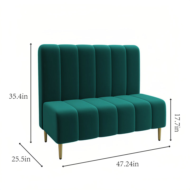 VERTIMBER Velvet soft cushion double booth | Wayfair