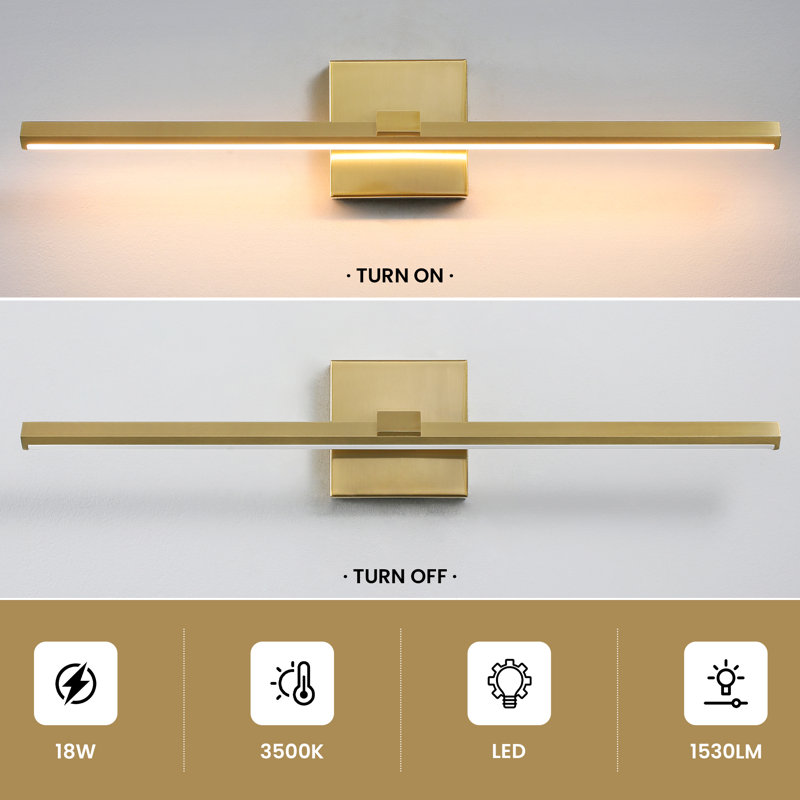 Wrought Studio™ 24" Dimmable LED Bath Bar "& Reviews" | Wayfair