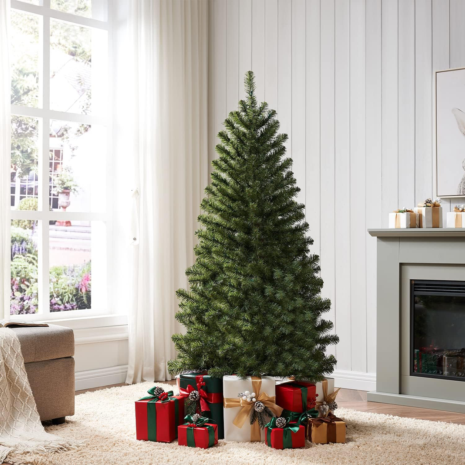 The Holiday Aisle® 5 Feet Christmas Tree Prelit Artificial Christmas ...