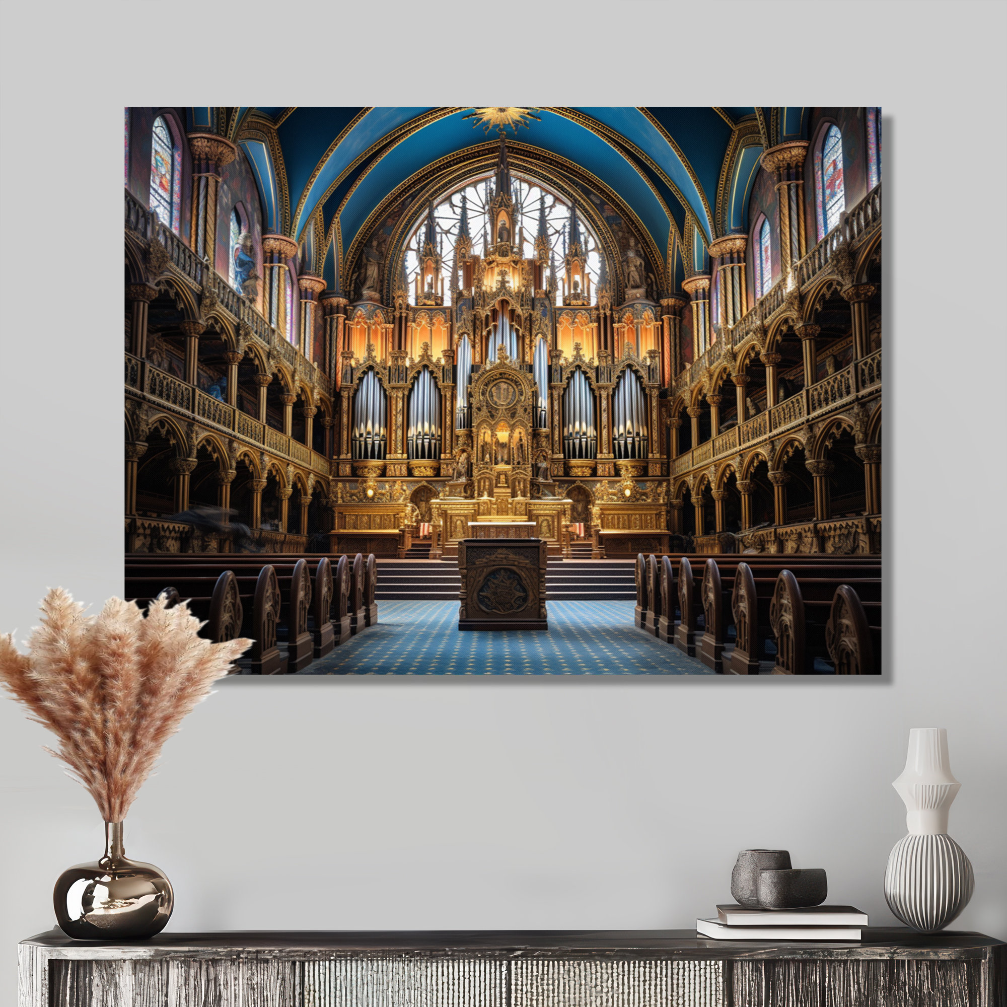 Design Art Majestic Interior Of Beautiful Cathedral - Christianity Wall ...