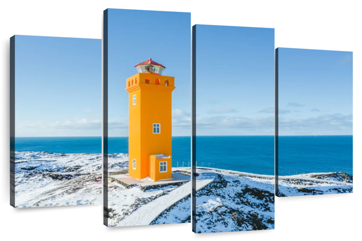 Breakwater Bay Aletra Winter At Svortuloft Lighthouse | Wayfair