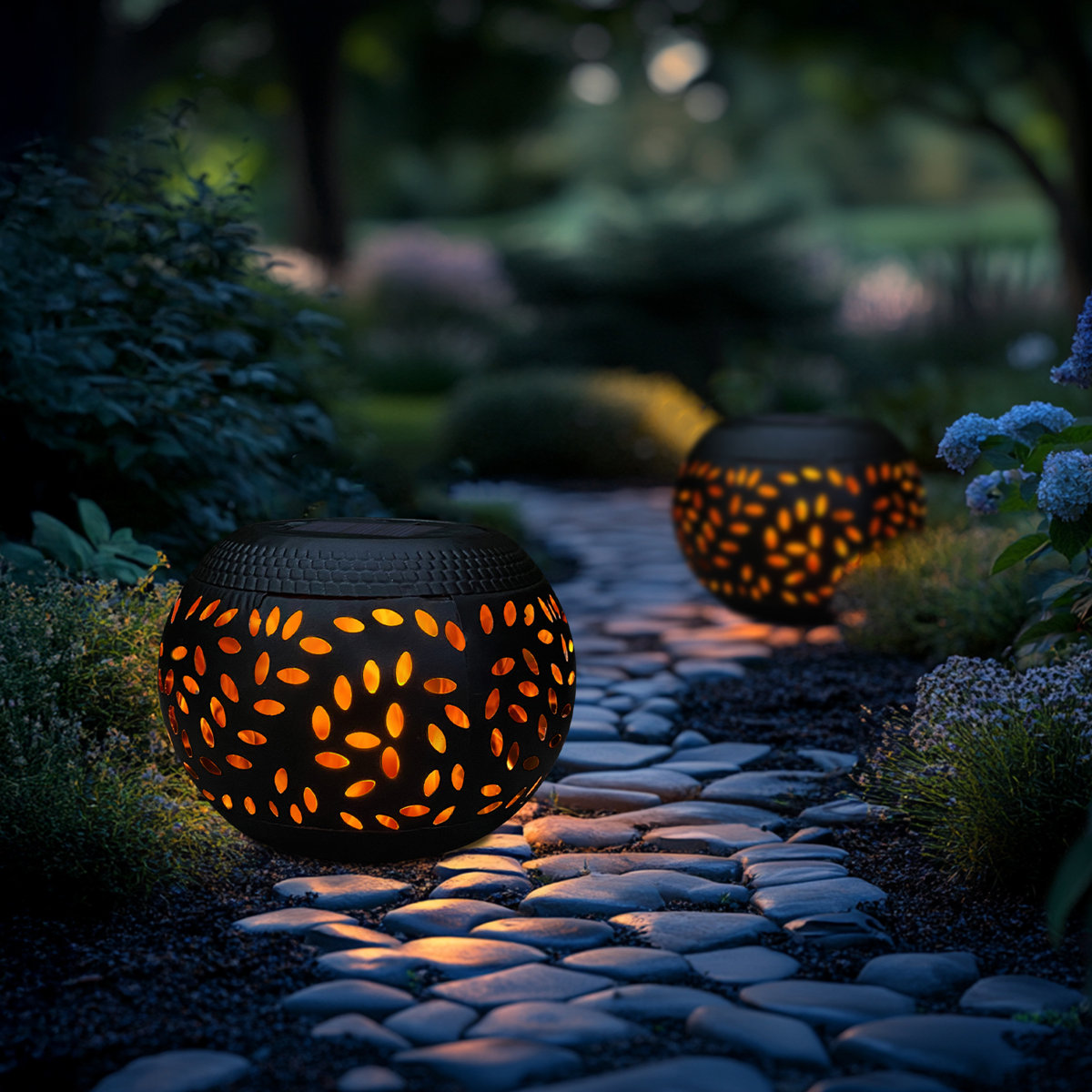 pearlstar 4.3'' Solar Table Lights Outdoor Waterproof - 2 Pack Metal ...