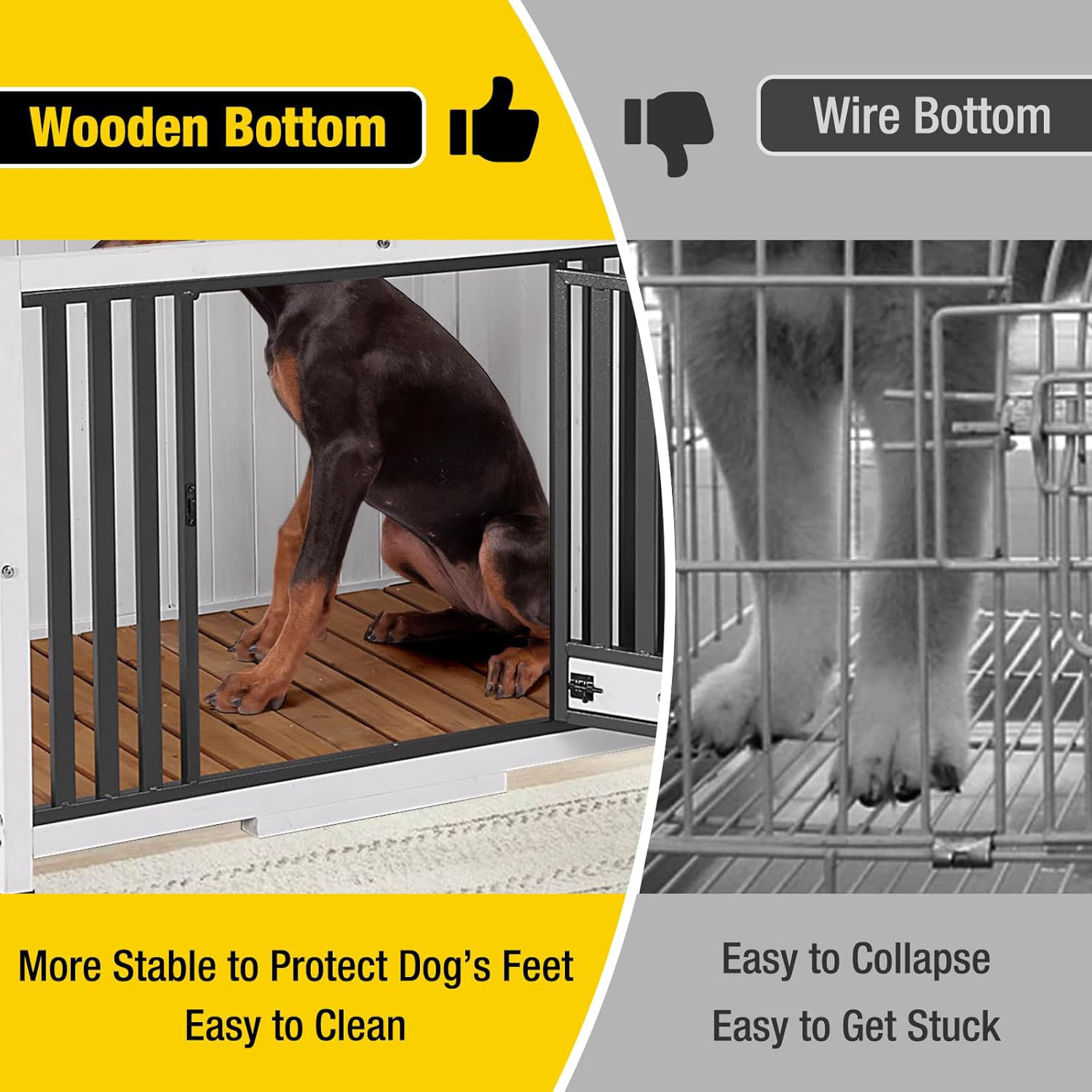 Gracie Oaks Portable Dog Crate Furniture for Medium and Small Dogs ...