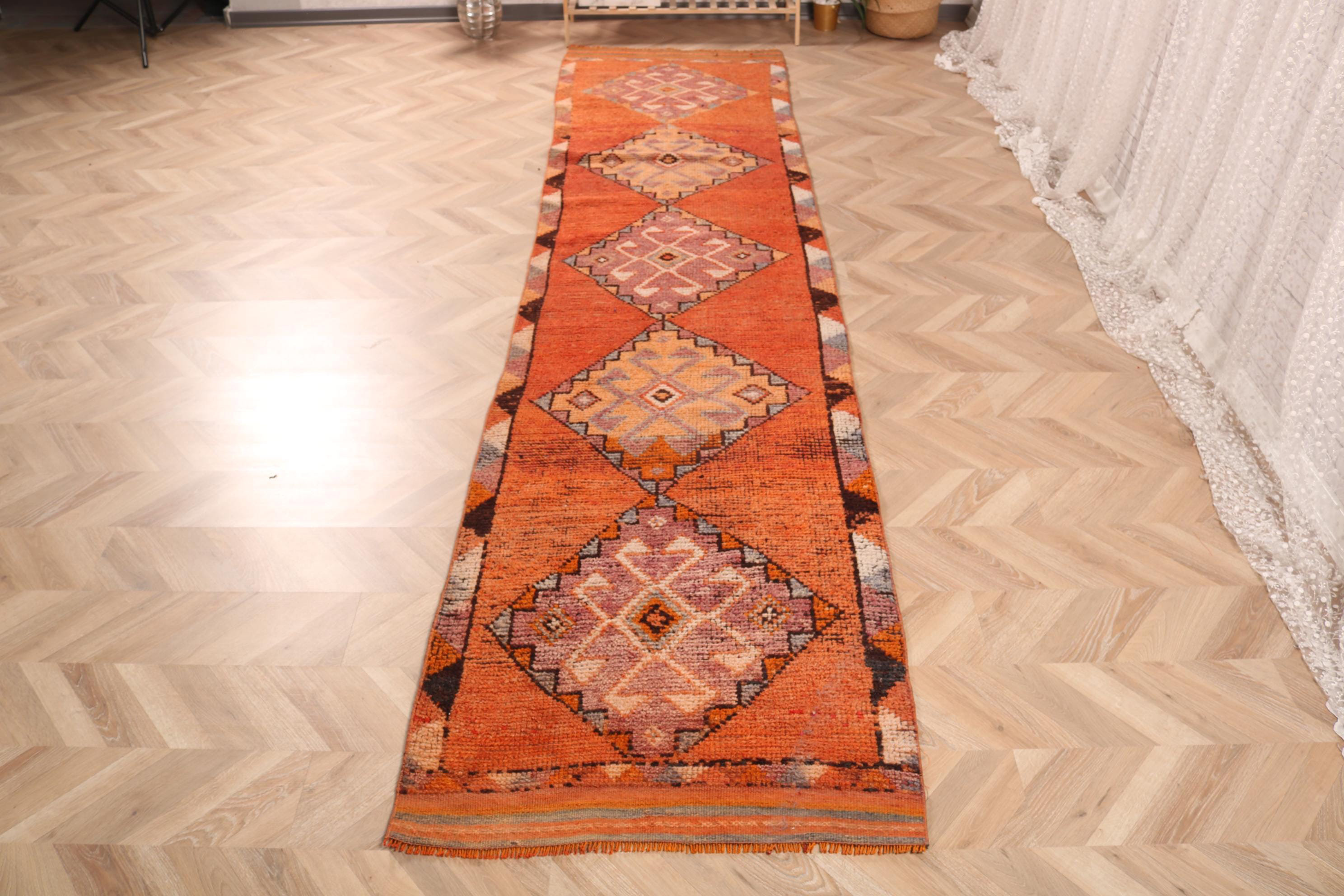 Bungalow Rose Bohemian Style Handmade Turkish Orange Runner Rug: an Eye ...