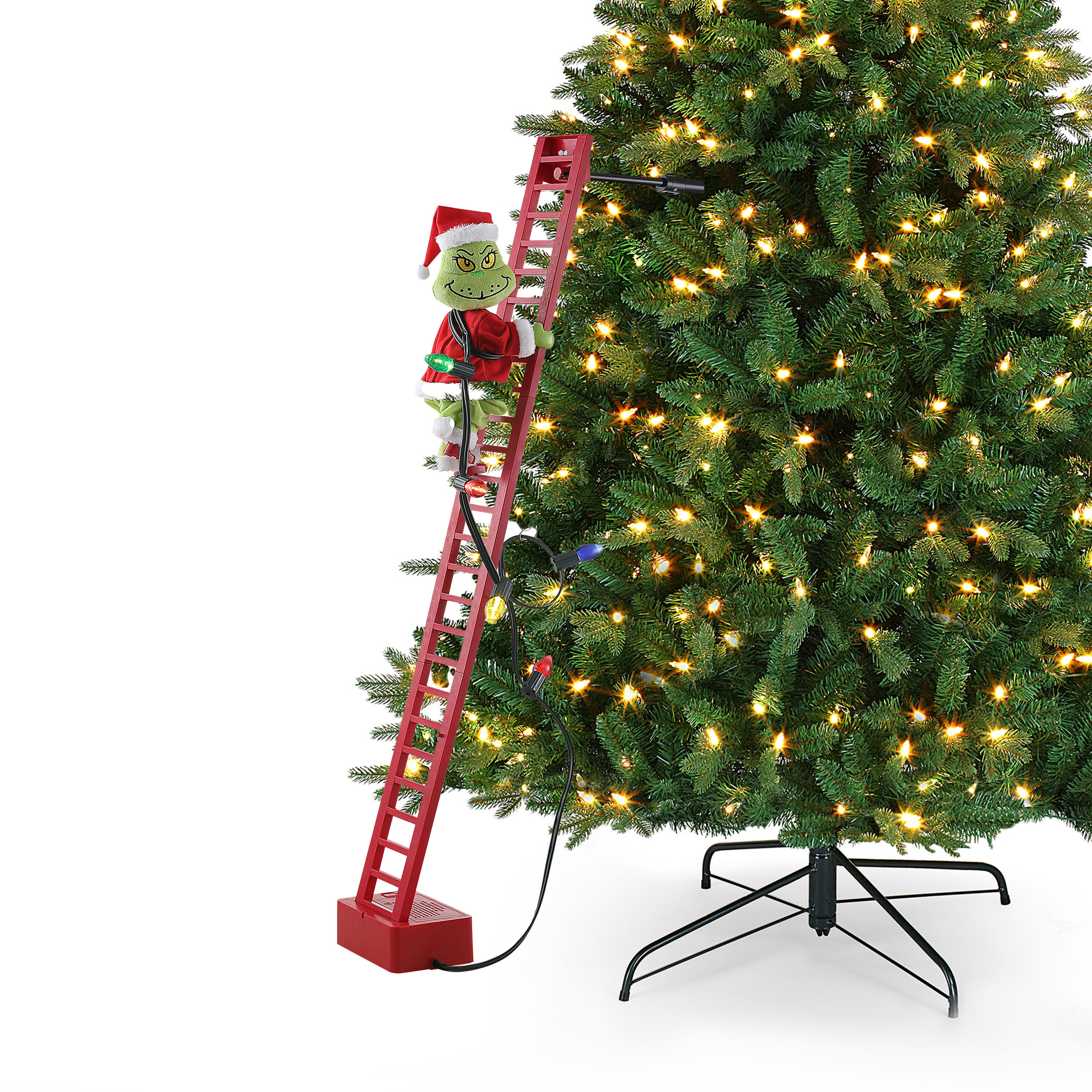 Mr. Christmas 43 in. Animated Ladder Climbing Grinch | Wayfair