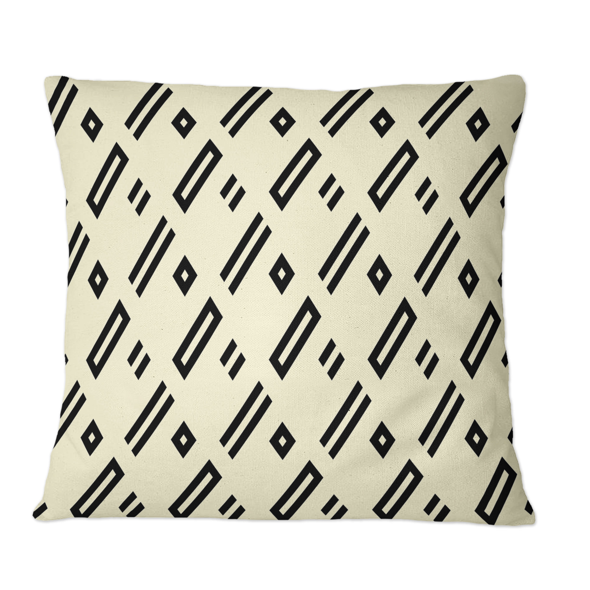 Design Art Beige Black Diagonal Geometrics - Patterned Printed Throw ...