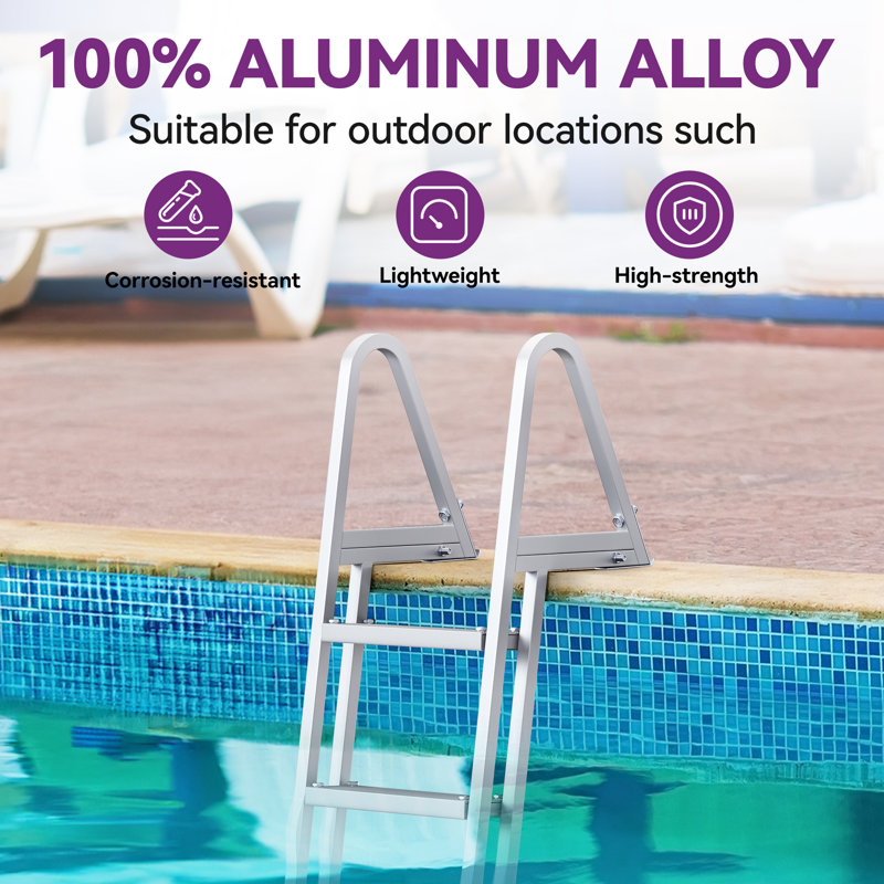 Arlmont & Co. 4 Step Slanted Dock Boat Ladder | Wayfair