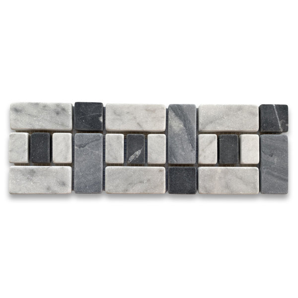 Marble Online 4" x 12" Marble Pinwheel Mosaic Wall & Floor Tile | Perigold