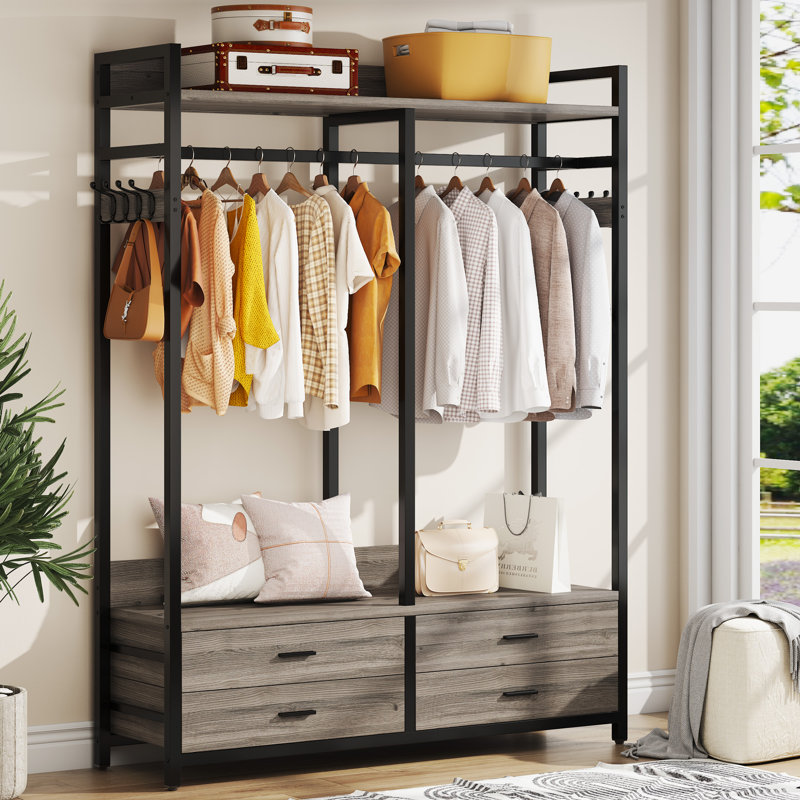 17 Stories 47.24'' Manufactured Wood Clothing Rack & Reviews | Wayfair