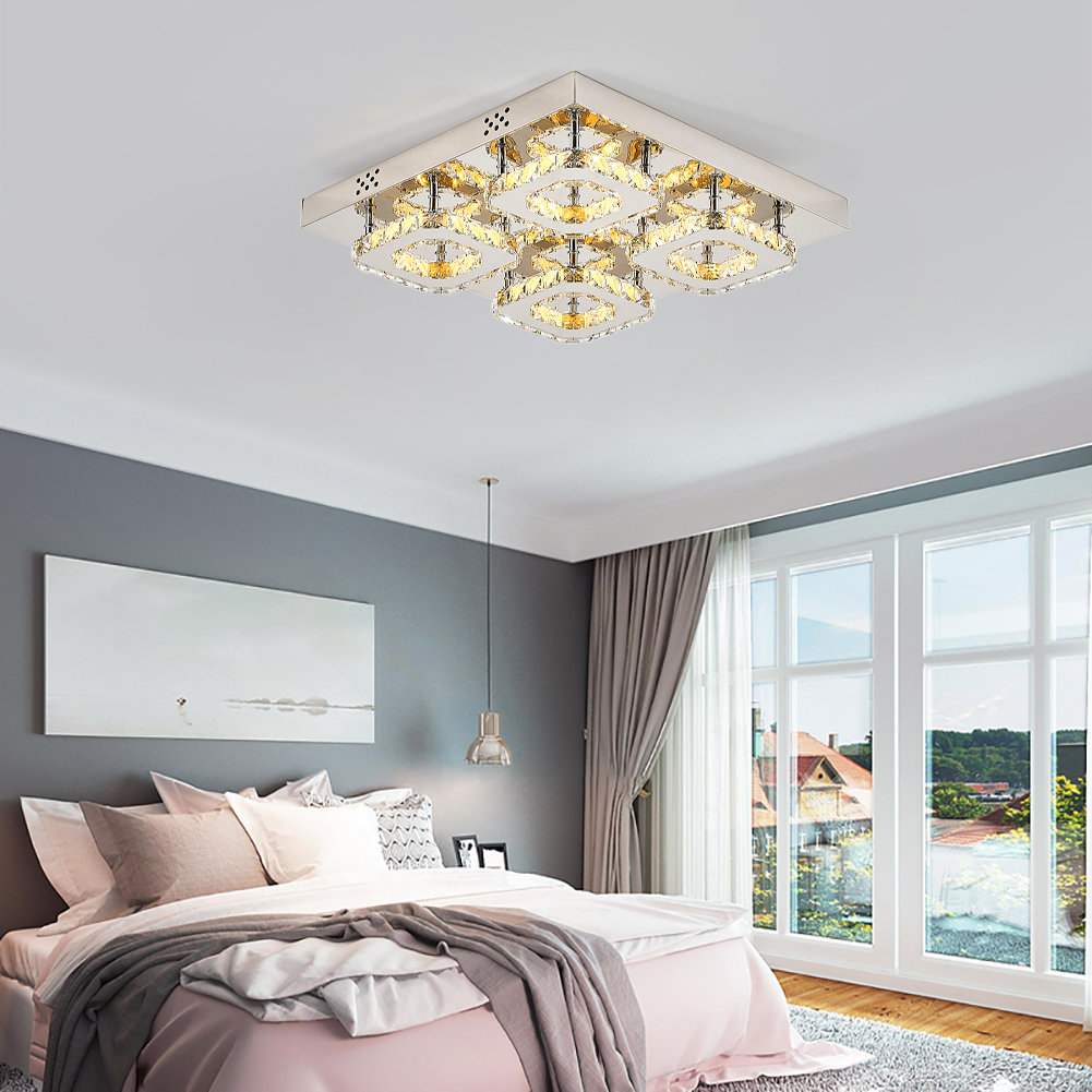 Fairmont Park Square Quad Circle LED Crystal Ceiling Light | Wayfair.co.uk