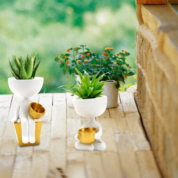 Trinx Ebbs 2-Piece Pot Planter Set & Reviews | Wayfair