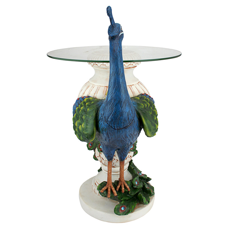 Design Toscano Staverden Castle Peacock Figurine End Table & Reviews ...