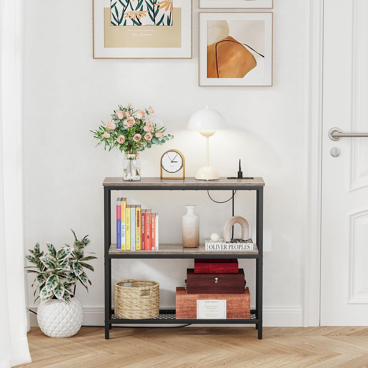 17 Stories Console avec prises de courant, table d'entrée avec ...