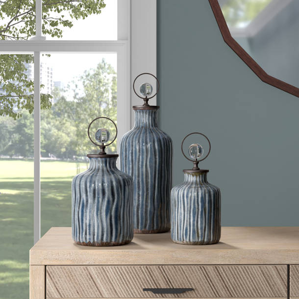Williston Forge Maddy Glass Decorative Bottle | Wayfair